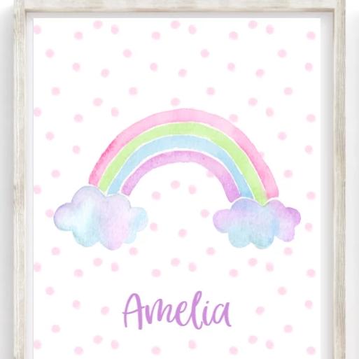 Nursery Art Print Set - Unicorn Nursery Print - Rainbow Wall Decor ...